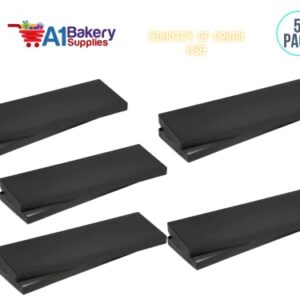 A1BakerySupplies® Men Tie Gift Box Men or Women Socks Gift Boxes Tie Box Size 14 x 4.5 x 0.75" scarves Boxes (5 Pack Black Boxes)