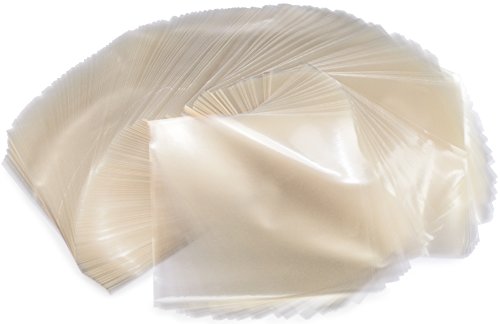 Crinklee Clear Caramel, Candy and Chocolate Wrappers, Natural Cellophane, 1000 Square Sheets, 5x5 Inches