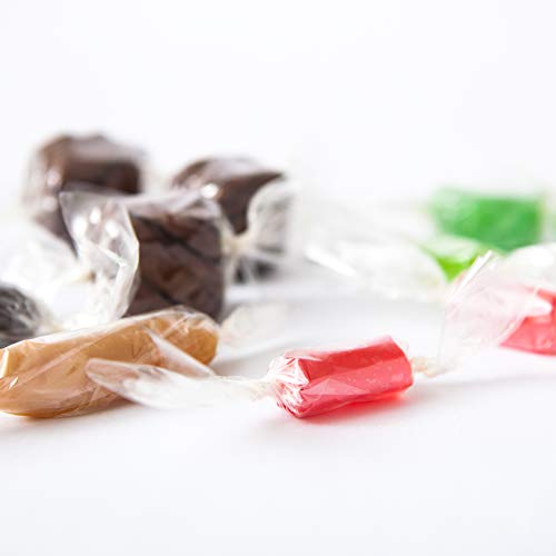 Crinklee Clear Caramel, Candy and Chocolate Wrappers, Natural Cellophane, 1000 Square Sheets, 5x5 Inches