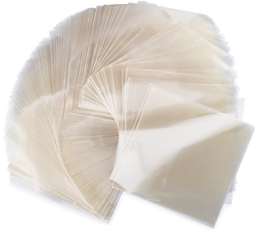 Crinklee Clear Caramel, Candy and Chocolate Wrappers, Natural Cellophane, 1000 Square Sheets, 5x5 Inches