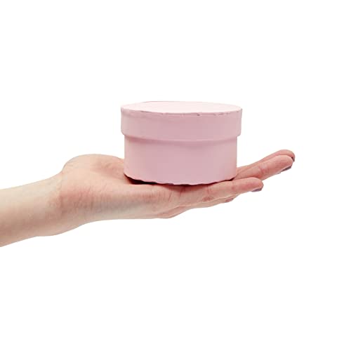 Stockroom Plus Set of 4 Light Pink Round Nesting Gift Boxes with Lids (4 Assorted Sizes)