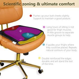 Gel Seat Cushion Comfort Honeycomb Egg Crate Design Gel Pad Provides Excellent Support For Lower Back, Spine, Hips Promotes Venting & Good Sitting Posture For Office Chair Car Sitter Wheelchair