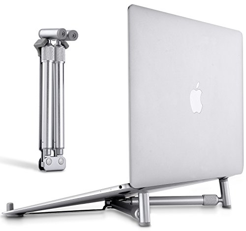 Portable Laptop Stand, JUBOR Adjustable Laptop Stand for MacBook Pro, Aluminum Desk Foldable Compact Universal Computer Cooling Stand for 12 13 15 17 inch