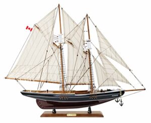 sailingstory wooden sailboat model ship bluenose 1/60 scale replica schooner sailboat decor large