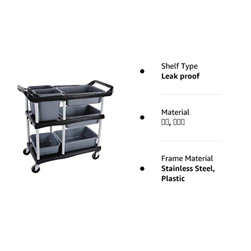 Storage Cart 3 Tier Heavy Duty Commercial Grade Utility Cart,Carts With Wheels,Multi-Function Mobile Shelving Unit Organizer for Hotel,Restaurant,Kitchen, Bedroom,Laundry Room( Size : 88*46.5*94 cm )