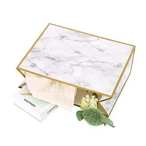 10 Marble Extra Large Gift Bags 16x6x12 Inch, White Gift Bags Large Size, White Paper Bags with Handles Bulk, Large Gift Bags for Presents, Paper Gift Bags with Handles, Wedding Gift Bags Bulk Cmecial