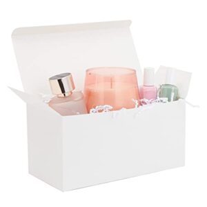 20 Pack Small White Gift Boxes with Lids for Wrapping, Shipping Tumblers, Wedding Favors (9 x 4.5 In)