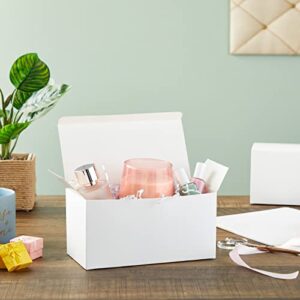 20 Pack Small White Gift Boxes with Lids for Wrapping, Shipping Tumblers, Wedding Favors (9 x 4.5 In)