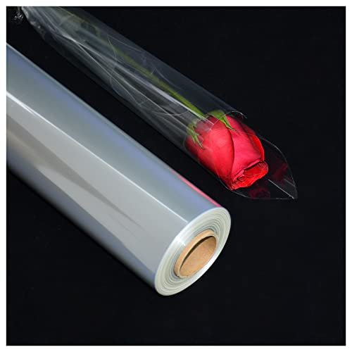 LISM 115ft Clear Cellophane Wrap Roll(33 in x 115 ft) 2.5 mil thickness Gift Wrap Cellophane -Clear Wrapping Paper for Flowers,Baskets, Arts & Crafts, Treats Food Safe