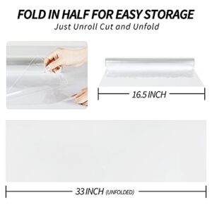 LISM 115ft Clear Cellophane Wrap Roll(33 in x 115 ft) 2.5 mil thickness Gift Wrap Cellophane -Clear Wrapping Paper for Flowers,Baskets, Arts & Crafts, Treats Food Safe