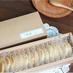 Patty Both 100 PCS Cute Transparent OPP Self Adhesive Cookie Bakery Candy Biscuit Roasting Treat Gift DIY Plastic Bag (Dot)