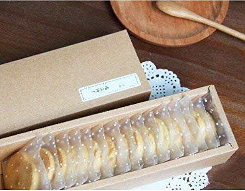 Patty Both 100 PCS Cute Transparent OPP Self Adhesive Cookie Bakery Candy Biscuit Roasting Treat Gift DIY Plastic Bag (Dot)