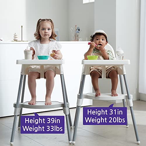 Ireka Baby Footrest Compatible with IKEA High Chair Antilop Footrest Accessories, Balchakryuk (White Snow)