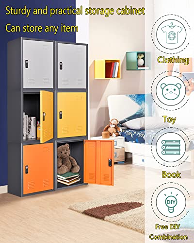 KAER Locker Storage Cabinet,Lockable Storage Cabinet,Metal Locker Storage Cabinet With1 Doors, 19.6" H Cabinet Organizer, for School, Office, Home,Preschool,Garage,Storage Room- Assembly Required