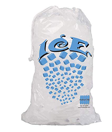 Perfectware Icebags-DS- 50ct 10lb Ice Bags with Drawstring- 50 Total Bags