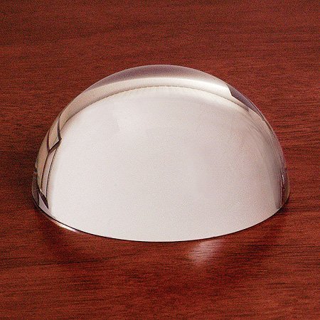 Large 3.9” Magnifying Glass Dome - Genuine Crystal Glass Magnifier - Easy to Glide Paperweight - Professional Grade Reading Aid for Blueprints, Maps, Newspapers - in A Nice Gift Box (Large 3.9" Dia)