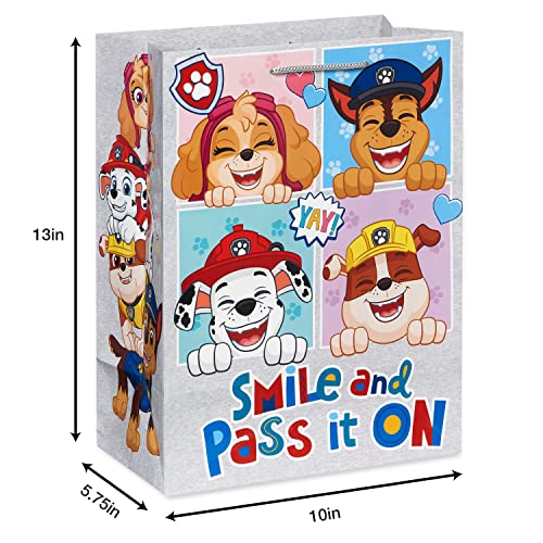 American Greetings 13" Large Paw Patrol Gift Bag with Tissue Paper (1 Bag, 8-Sheets)