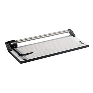 rotatrim pro 24 inch cut professional paper cutter/trimmer precision rotary trimmer with self-sharpening precision steel blades & twin stainless steel guide rails (rcpro24i)