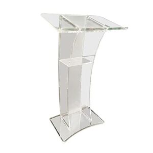 slanted podium lectern conference pulpit acrylic podium clear transparent church lectern pulpit office stand up floor-standing podium lectern (type 3)