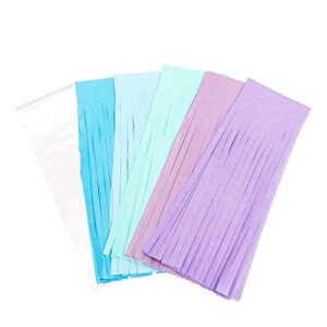 Fonder Mols Mermaid Tassels Garland Tissue Paper Tassels Banner DIY Kit Mermaid Party Decorations (Pack of 35, Purple-Lavender-Mint-Blue-Rainbow) A09