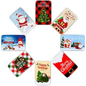 MGparty 8 PCS Christmas Gift Card Tin Holder Boxes Unique Colorful Gift Card Boxes with Lids Gift Card Holders Unique for Christmas Holiday Gift Box Set, Xmas Party Favors