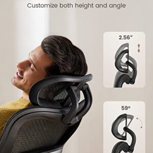 ErGear Office Chairs, Ergonomic Office Chair, Mesh Desk Chair with Adaptive Lumbar Support, High Back Computer Chair with Adjustable backrest Height and Headrest, Swivel Mesh Chair for Home Office