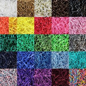 Emerald Craft & Hobby Crinkle Cut Shredded Paper 1/2 Pound - Shred Gift Basket Filling and Packing (White)