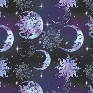 Celestial Sun Moon Stars Wrapping Paper - Folded Flat 30 x 20 Inch (3 Sheets)