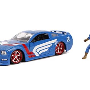 Jada 1:24 Diecast 2006 Ford Mustang GT with Captain America Figure