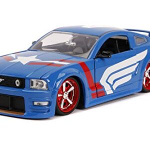 Jada 1:24 Diecast 2006 Ford Mustang GT with Captain America Figure