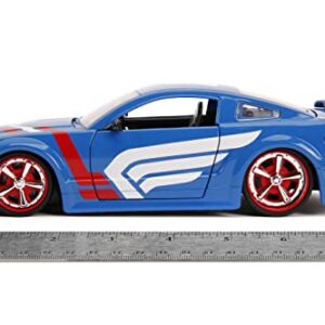 Jada 1:24 Diecast 2006 Ford Mustang GT with Captain America Figure