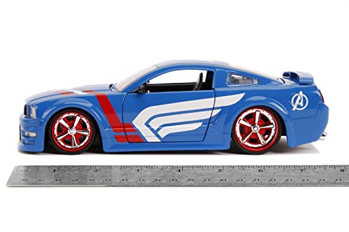 Jada 1:24 Diecast 2006 Ford Mustang GT with Captain America Figure