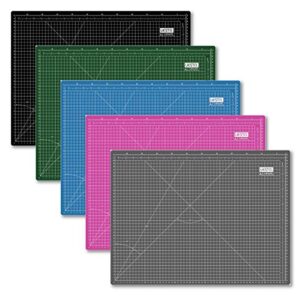 pvc a2 cutting mat – a2 5 layers pvc (24l x 18w inch) (600 x 450 mm), colorful self healing cutting mat craft fabric quilting sewing scrapbooking one sided art project (set of 1) uesta (gray)