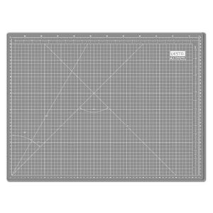 PVC A2 Cutting Mat - A2 5 Layers PVC (24L x 18W Inch) (600 x 450 mm), Colorful Self Healing Cutting Mat Craft Fabric Quilting Sewing Scrapbooking One Sided Art Project (Set of 1) UESTA (Gray)