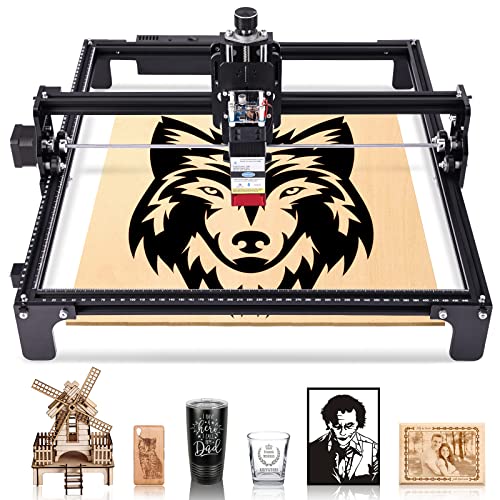 4240 Laser Engraver, 20W Laser Engraving Cutting Machine, Laser Machine 5W Output Power, Laser Cutter for Metal and Wood with 16.5”x15.75” Large Engraving Cutting Area (420x400mm)