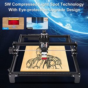 4240 Laser Engraver, 20W Laser Engraving Cutting Machine, Laser Machine 5W Output Power, Laser Cutter for Metal and Wood with 16.5”x15.75” Large Engraving Cutting Area (420x400mm)