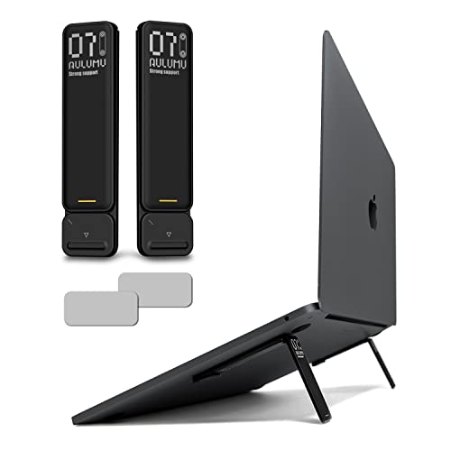 Aulumu G07 Portable Laptop Stand, Pop Up Leg Stands Laptop, Ergonomic Laptop Riser Lift for Desk for All Laptops, Tablets, 8-20'', Black