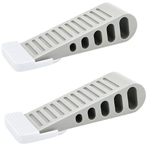 amtilope door stopper rubber door stop wedge security door stoppers rubber door stoppers works on all floor types and carpet heavy duty door jam (2 pack)