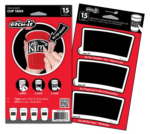 Etch-it Cup Tags (2-Pack 30 Tags)