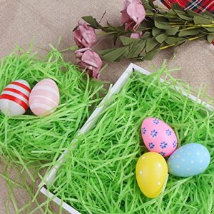 DIYASY Easter Green Grass Basket Filler,7 Oz Shredded Paper for Gift Box Crinkle Raffia Paper for Packaging Decoration