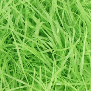 DIYASY Easter Green Grass Basket Filler,7 Oz Shredded Paper for Gift Box Crinkle Raffia Paper for Packaging Decoration