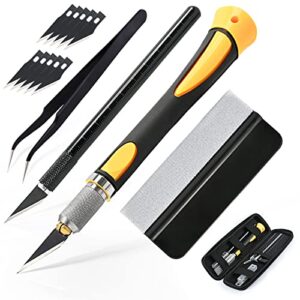 ehdis hobby knife sets upgrade craft knife kit,craft cutting tools,vinyl wrap tool kit,wallpaper tool,craft tool for architecture modeling,scrapbook,art cutting,repairing,window tinting,car wrapping