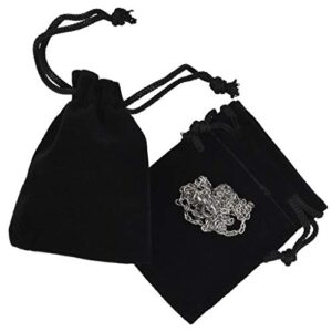 Nydotd 100pcs 2 X 2.8 inch Black Velvet Cloth Jewelry Pouches Velvet Drawstring Bags Christmas Candy Gift Bag Pouch for Wedding Favors Gifts, Event Supplies Party Favors