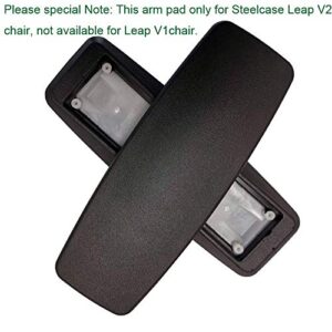 New Replacement Arm Pads Caps for Steelcase Leap V2 Office Chair Black