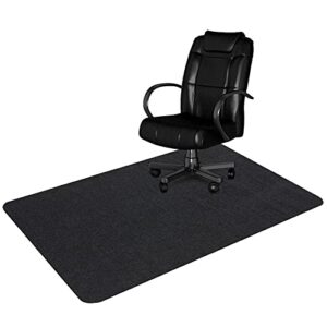 hard floor chair mat, 55″ x 35″ large office chair mat for hardwood floor and tile floor, computer gaming rolling chair mat rectangular floor protector and low-pile desk rug, black