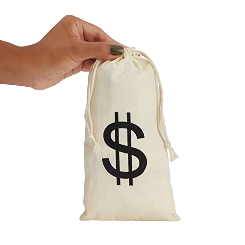 Juvale Drawstring Money Bags for Casino Theme Poker Party Favors (Small, 12 Pack)