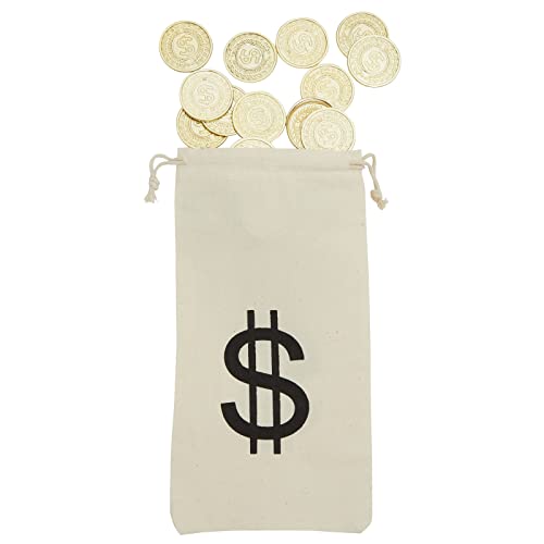 Juvale Drawstring Money Bags for Casino Theme Poker Party Favors (Small, 12 Pack)