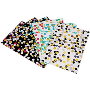 SZEJONAN 48 Pack Cute Small Party Favor Gift Bags Bulk Goodie Bags for Kids and Students (Polka Dots and Stars)