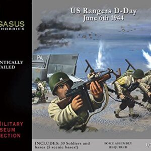 D-Day US Rangers Normandy June 6, 1944 Soldiers Set (39) (Plastic Kit) 1-72 Pegasus