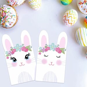 WEEPA 20 Pack Easter Paper Bags for Kids Easter Cute Bunny Paper Treat Bags Party Favor Gift Candy Bags for Birthday Baby Shower